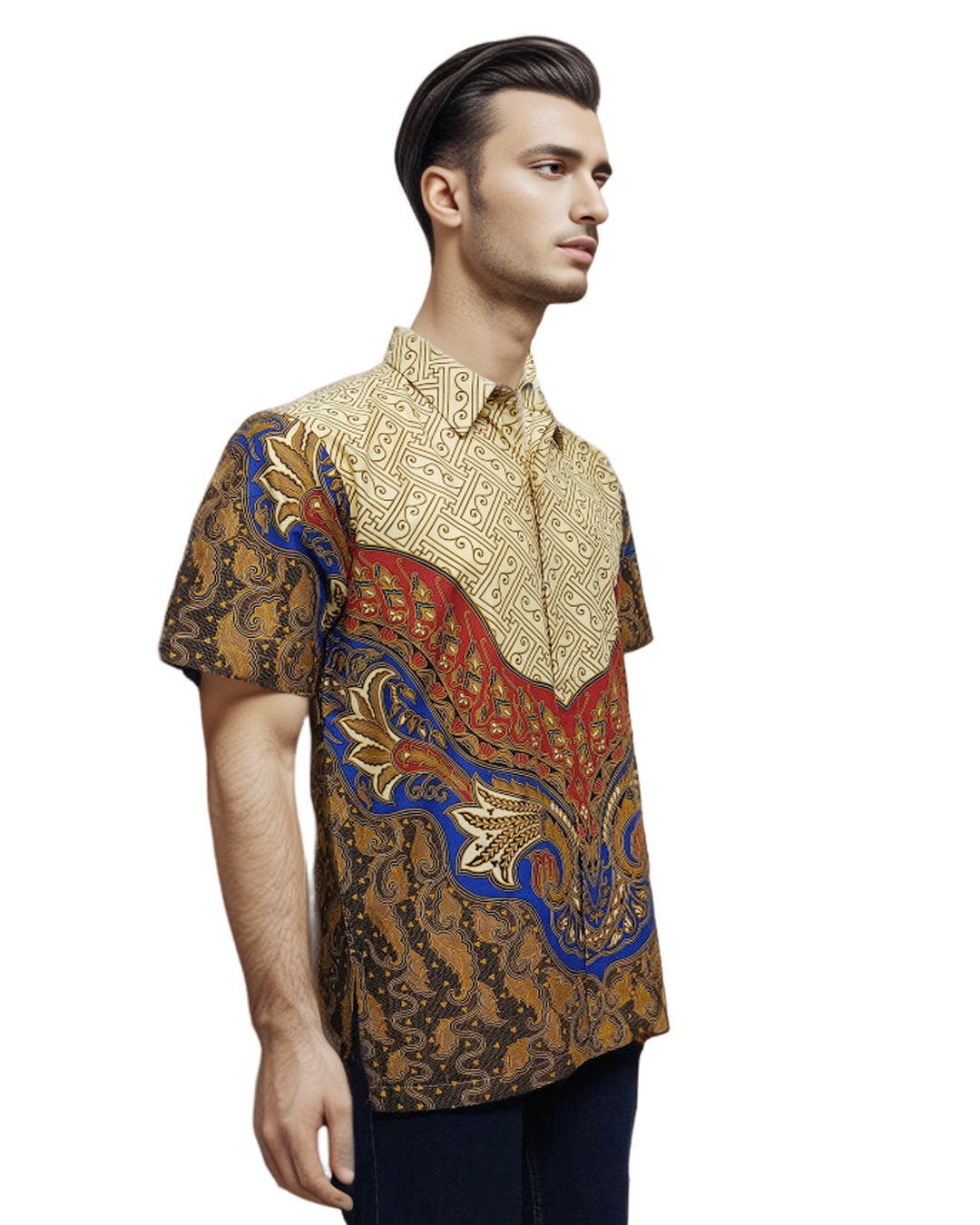 Kemeja Batik Lengan Pendek Benji Rans Lili Biru | Danarhadi