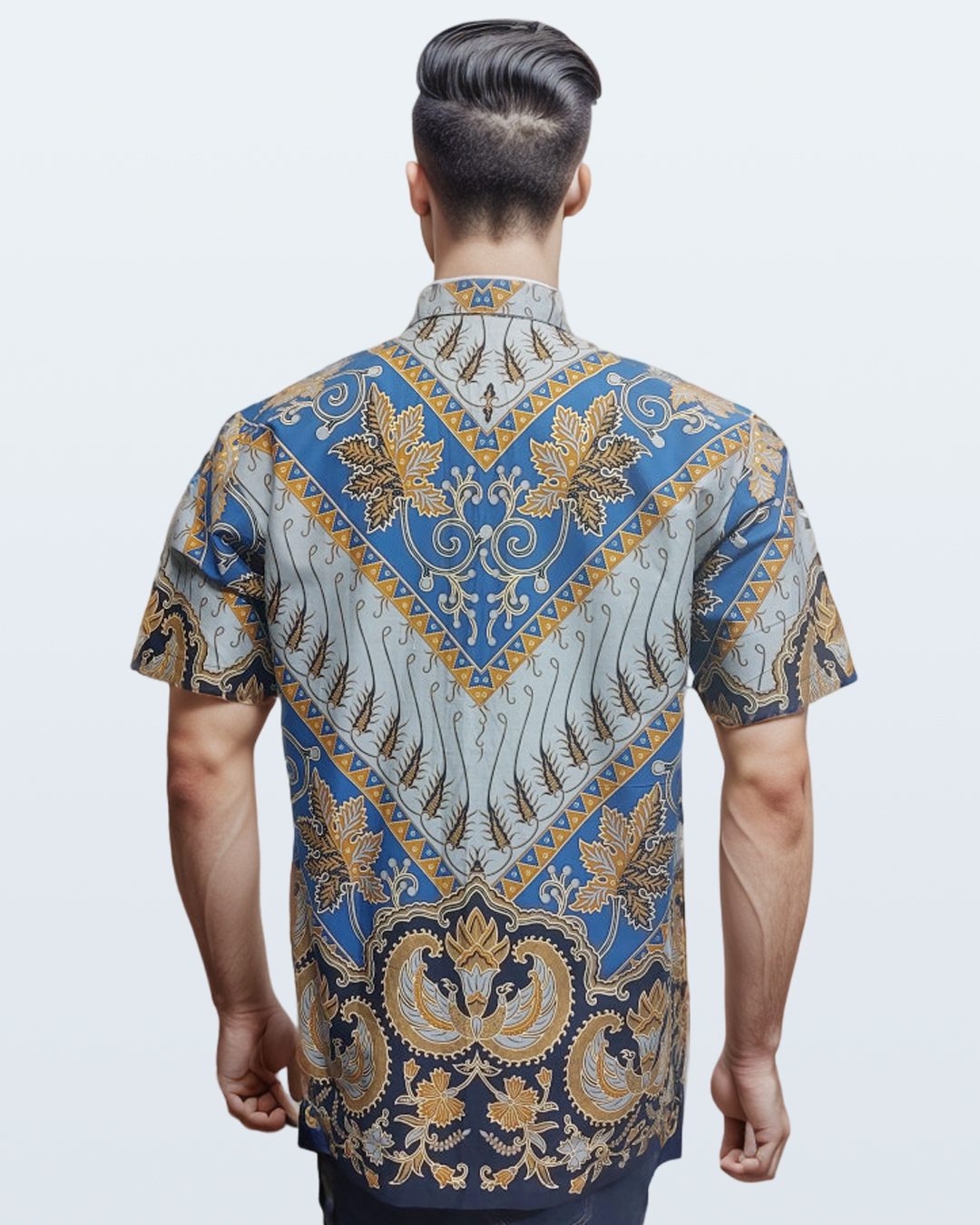 Kemeja Batik Lengan Pendek Lar Parang Godong – Abu Abu | Danarhadi